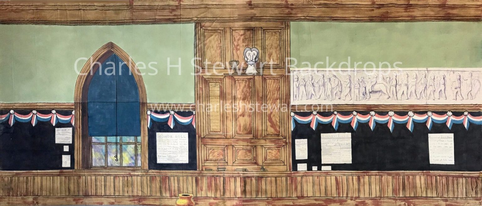 Assembly Hall Backdrop For Rent by Charles H. Stewart