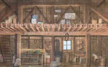 Barn Interior Backdrop - Backdrops by Charles H. Stewart