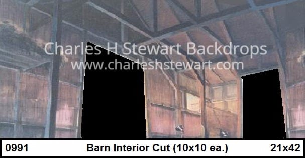Barn Interior Cut Backdrop - Backdrops by Charles H. Stewart