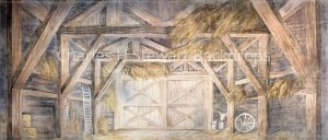 Barn Interior Backdrop For Rent by Charles H. Stewart