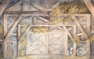 Barn Interior Backdrop 20x40 | Backdrops by Charles H. Stewart
