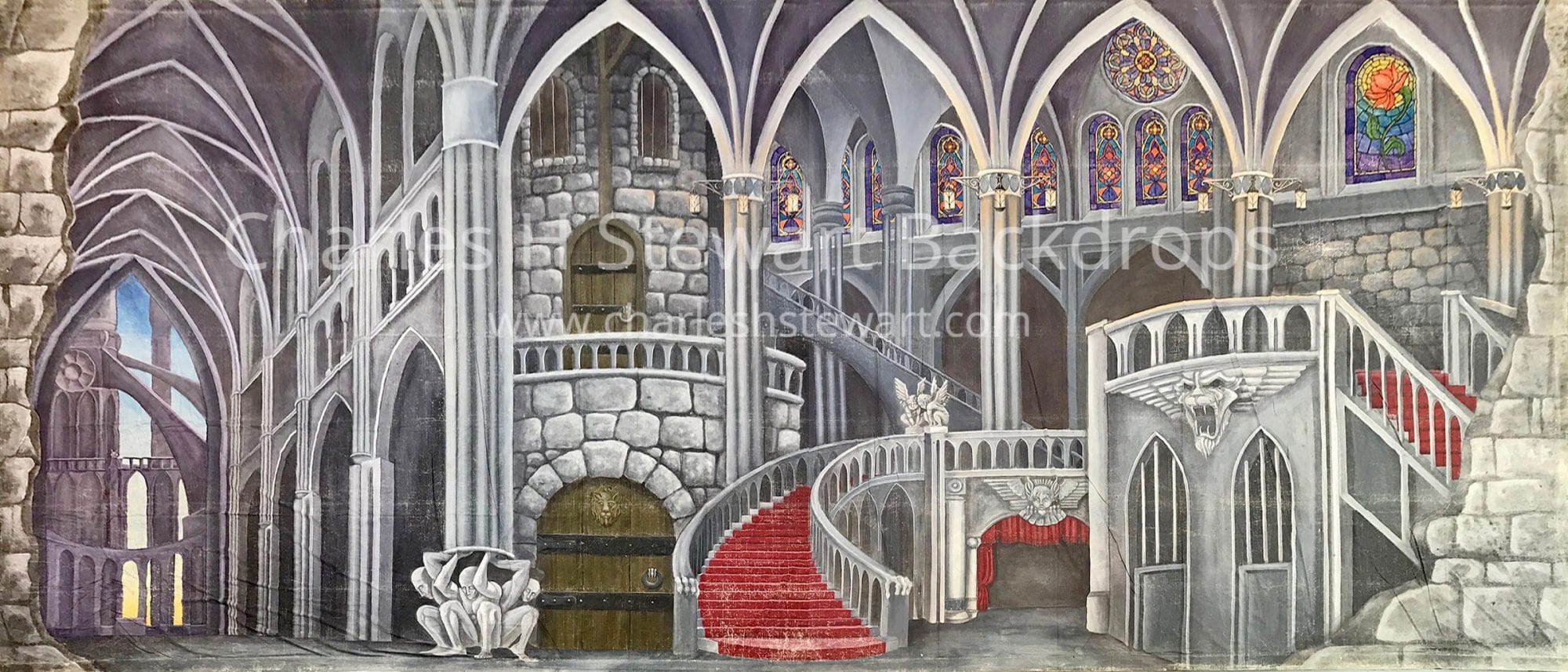 Castle Interior Backdrop - Backdrops by Charles H. Stewart