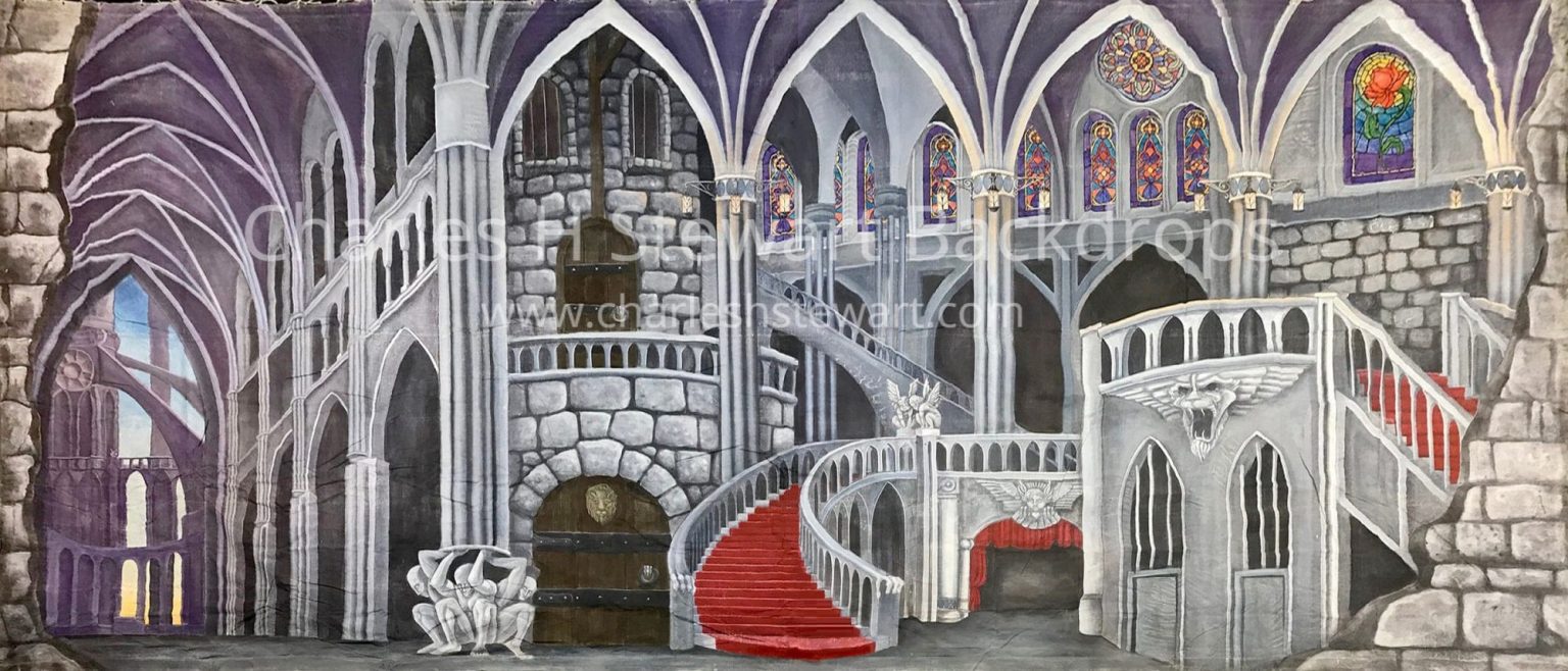 Castle Interior Backdrop by Charles H Stewart Model 2361