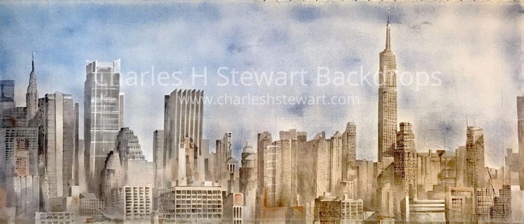 Daytime New York Skyline Backdrop For Rent by Charles H. Stewart