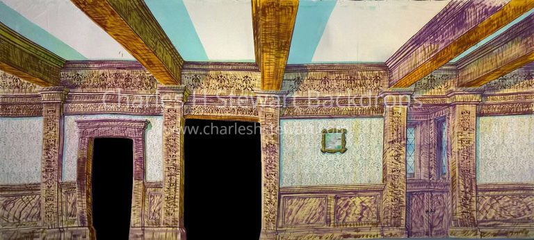 House Interior Cut Split Scene Backdrop For Rent by Charles H. Stewart
