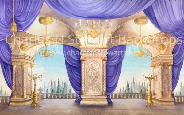 Palace Grand Staircase Backdrop by Charles H Stewart 2504