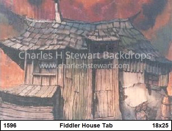 Rustic House Exterior Tab Backdrop - Backdrops by Charles H. Stewart