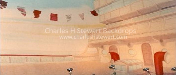 Ship Deck Backdrop | Backdrops by Charles H. Stewart