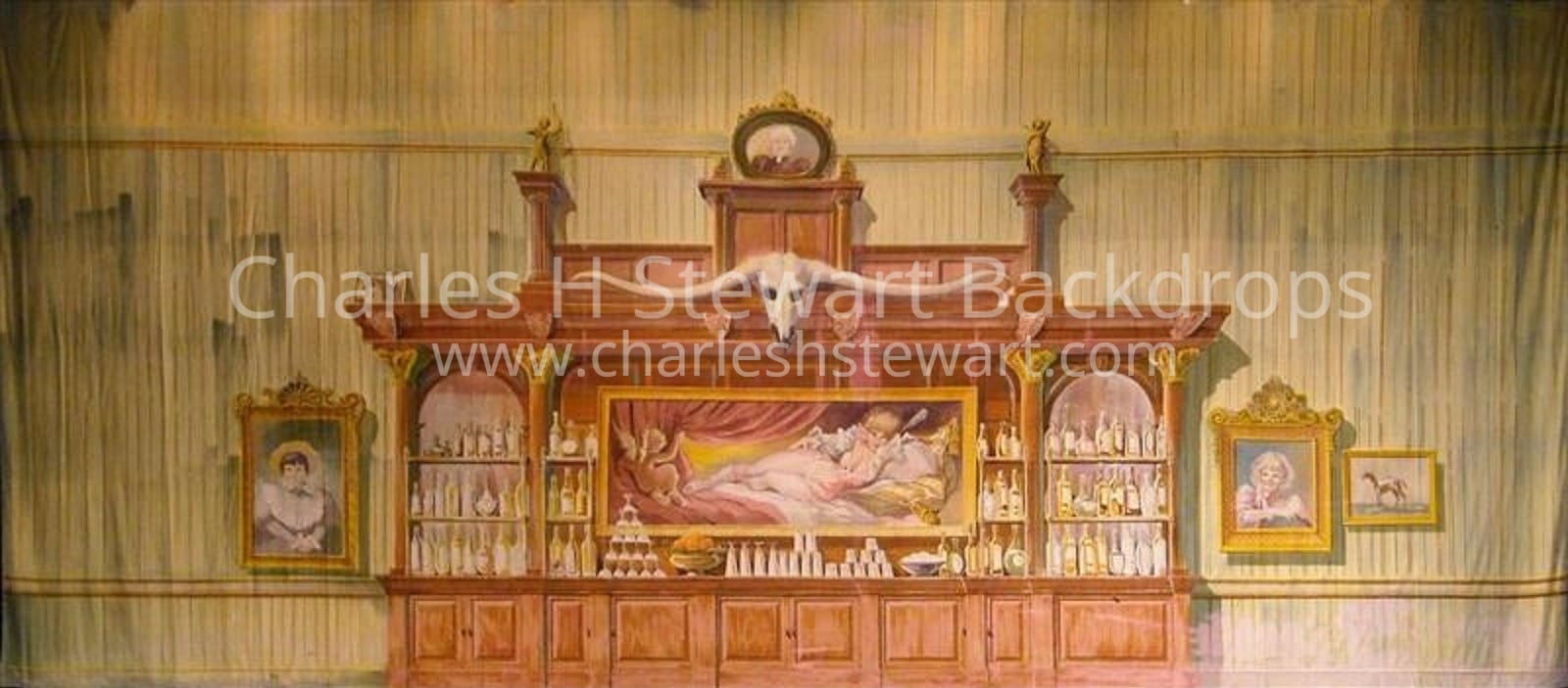 Western Bar Backdrop - Backdrops by Charles H. Stewart