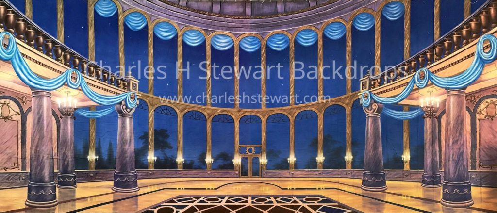 18x42 Palace Ballroom Backdrop by Charles H Stewart 2505