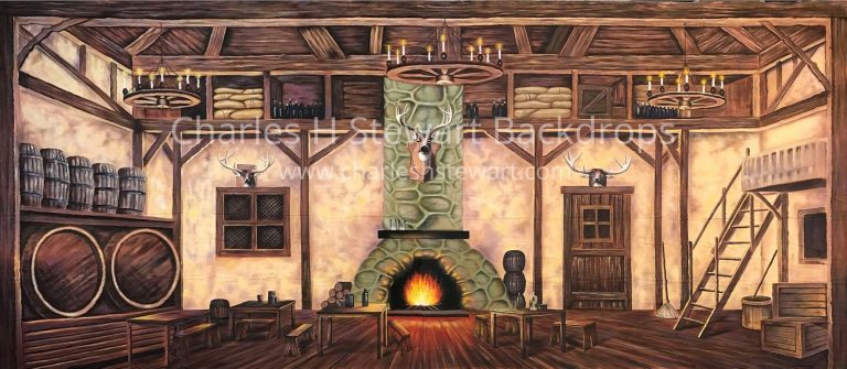 Tavern Interior Backdrop by Charles H Stewart Model 2502