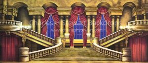 Palace Grand Staircase Backdrop by Charles H Stewart 2504