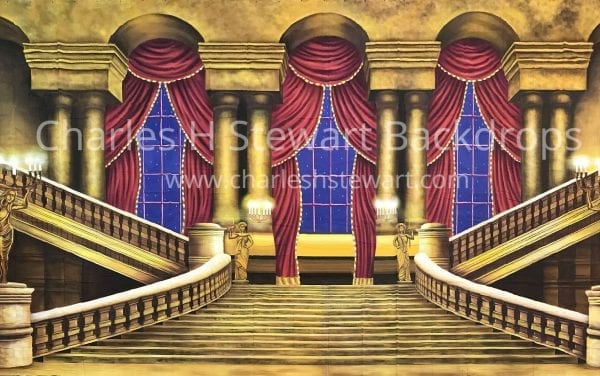 18x42 Palace Ballroom Backdrop by Charles H Stewart 2505