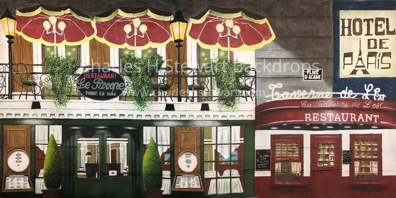 French Street Exterior Backdrop For Rent by Charles H. Stewart