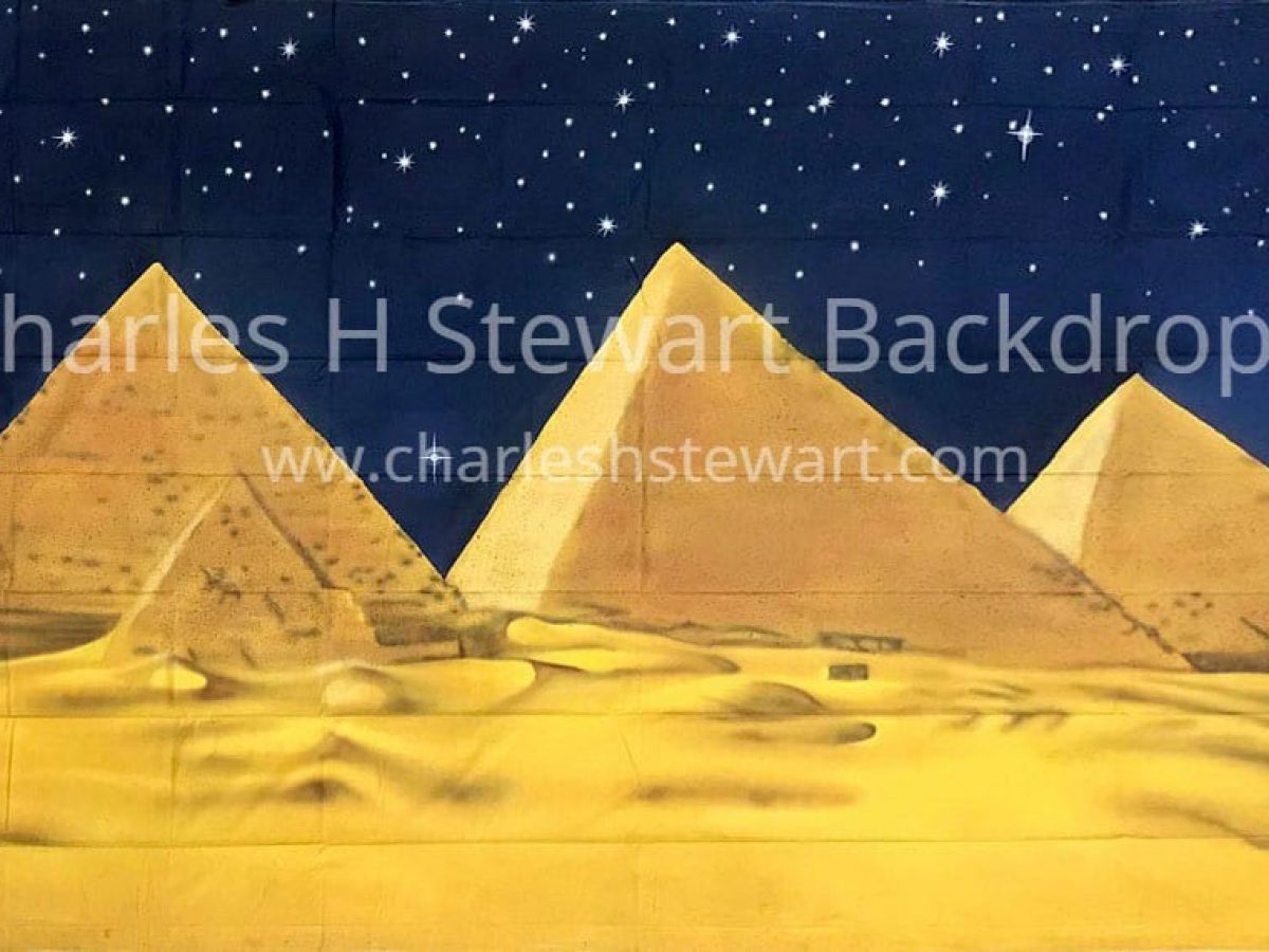 Egyptian Pyramids At Night