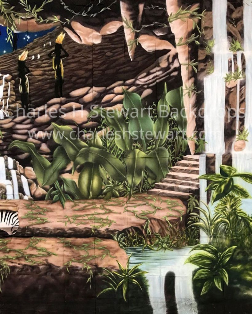 Jungle Waterfall Tab Backdrop For Rent by Charles H. Stewart