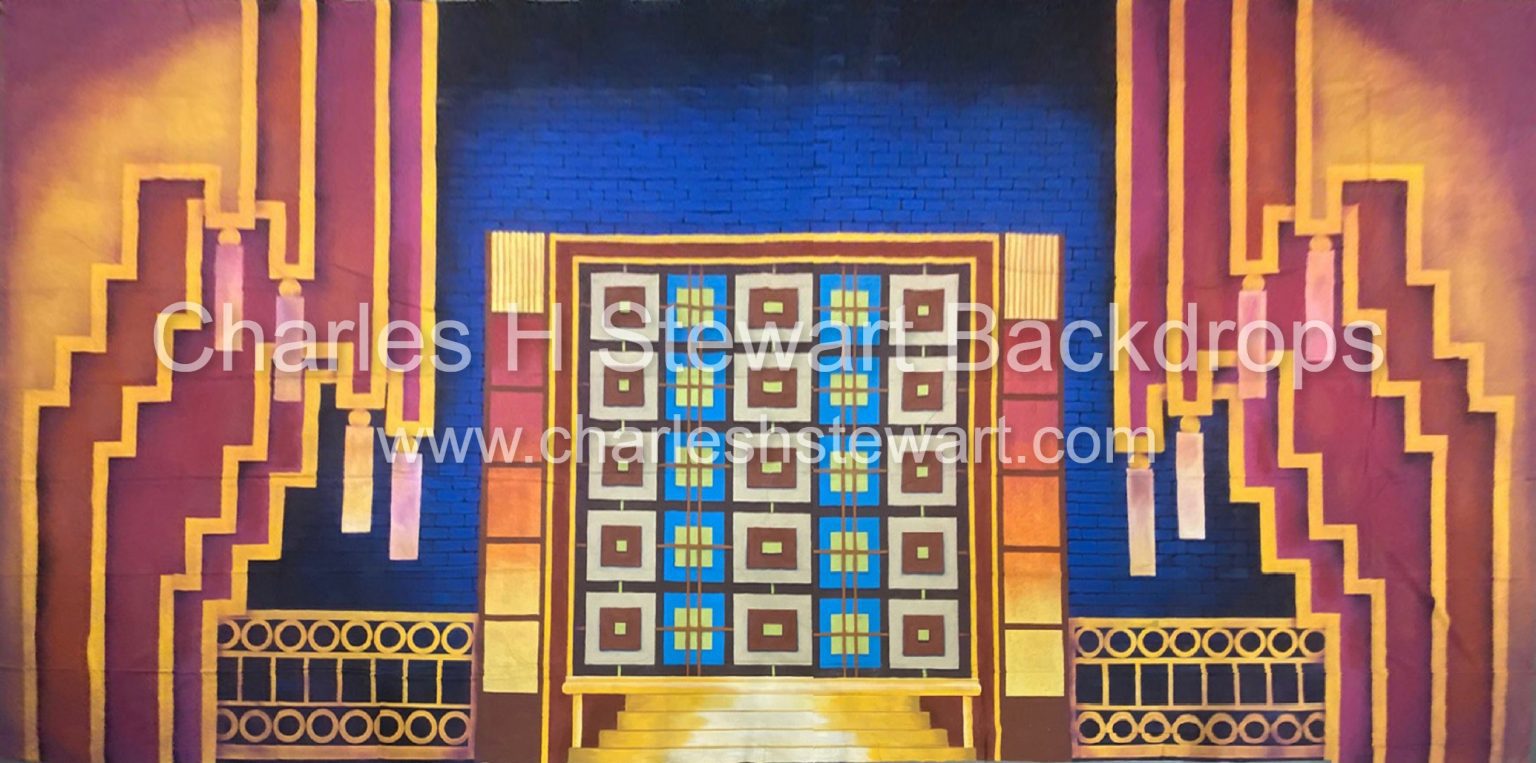 Art Decco Hotel Lobby Backdrop - Backdrops by Charles H. Stewart